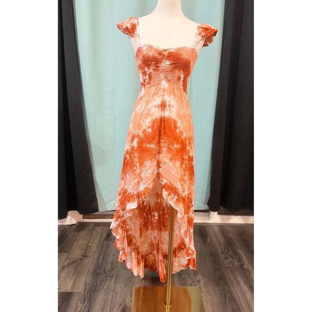 Tiare Hawaii | Dresses | Tiare Hawaii Hollie Highlow Dress Orange Tie ...